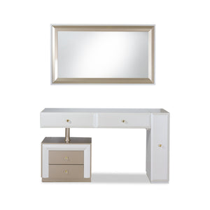 Recámara Queen Barrett Beige Perla,Champaña — Muebles Jamar Panamá