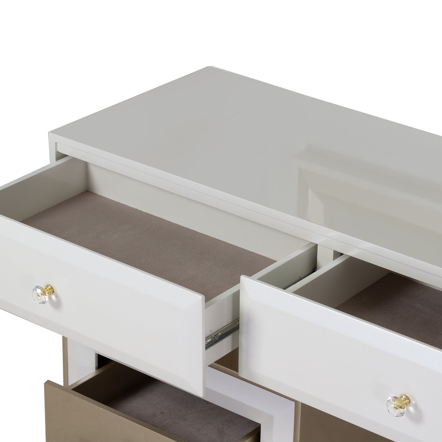 Recámara Queen Barrett Beige Perla,Champaña — Muebles Jamar Panamá