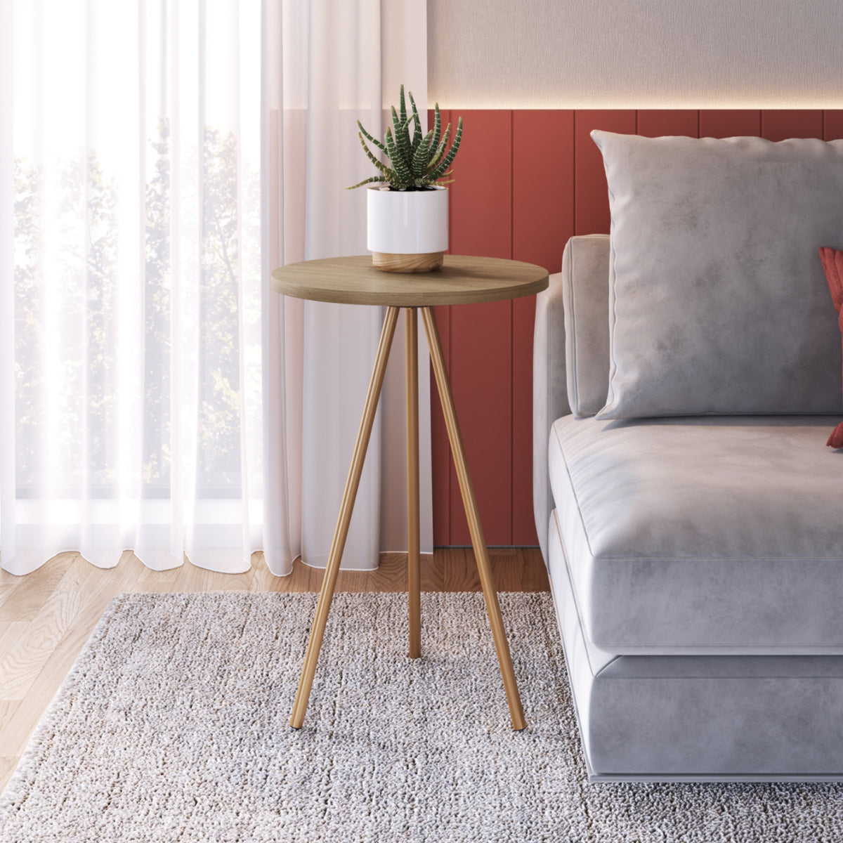 Mesa Esquinera Lilo Negra Medium — Muebles Jamar Panamá