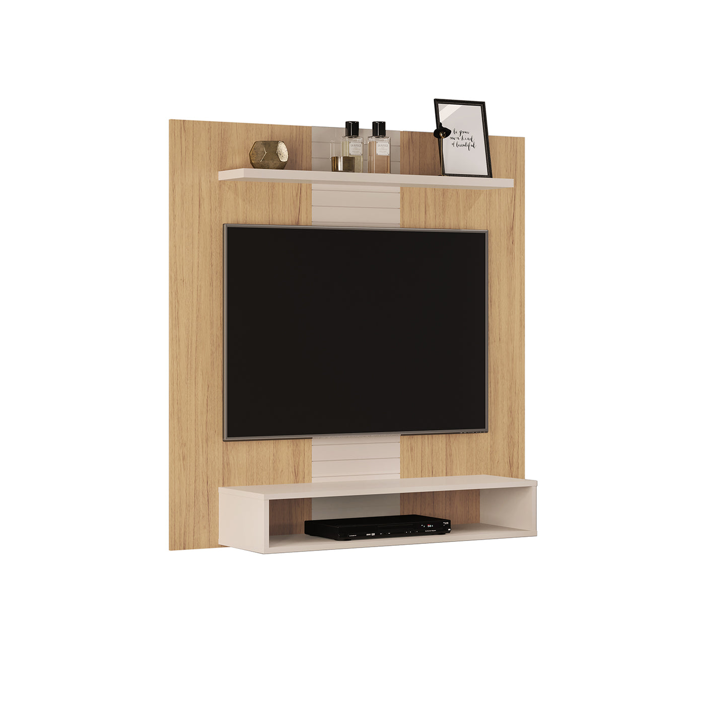 Panel De Tv Nixi Natural, Off White — Muebles Jamar Panamá