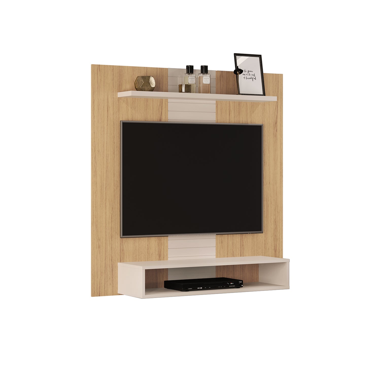 Panel De Tv Nixi Natural, Off White — Muebles Jamar Panamá