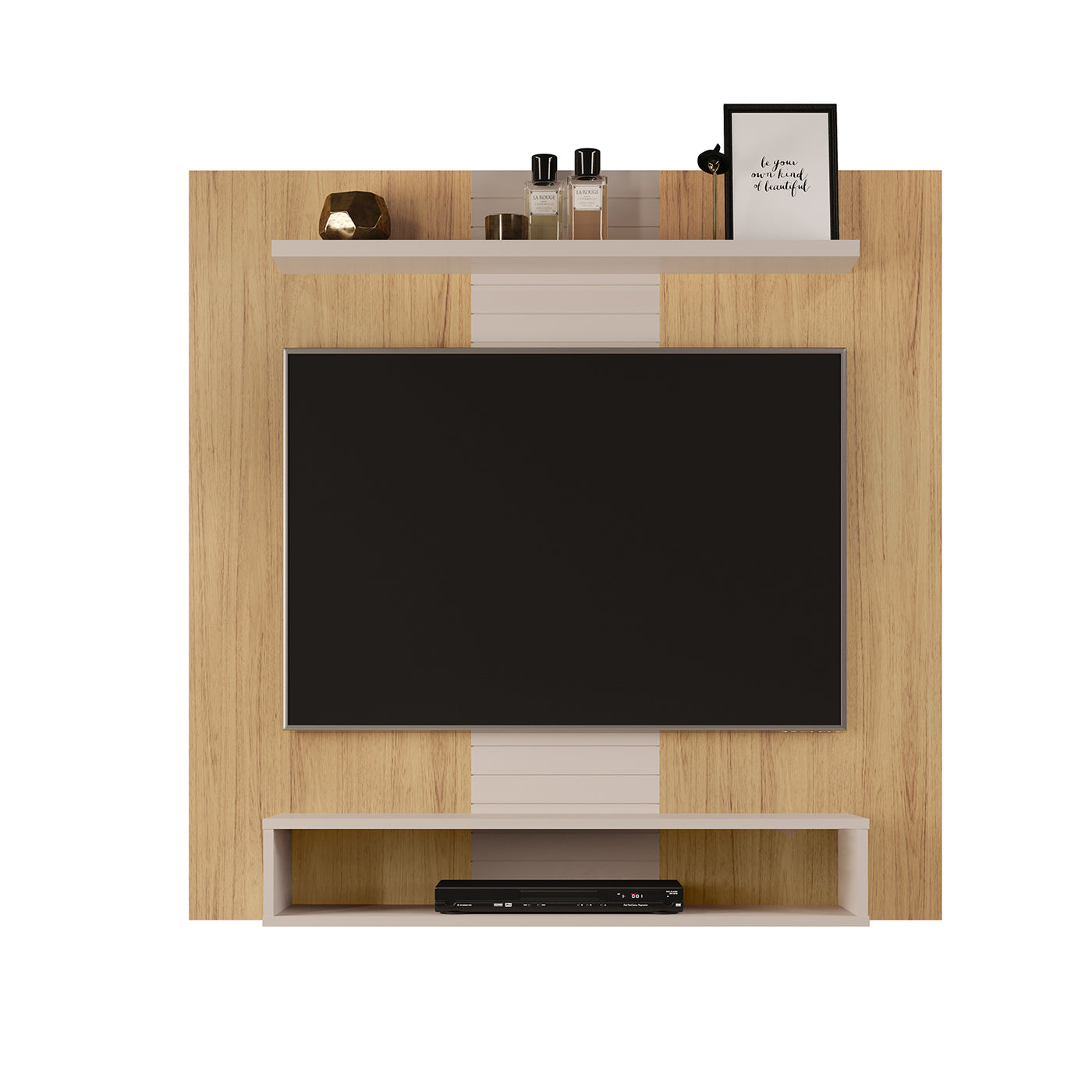 Panel De Tv Nixi Natural, Off White — Muebles Jamar Panamá