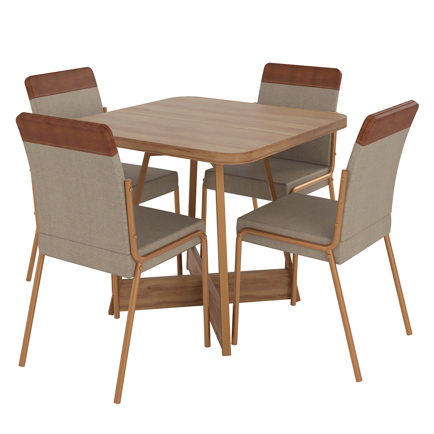 Comedor 4 Puestos Aliss Natural — Muebles Jamar Panamá