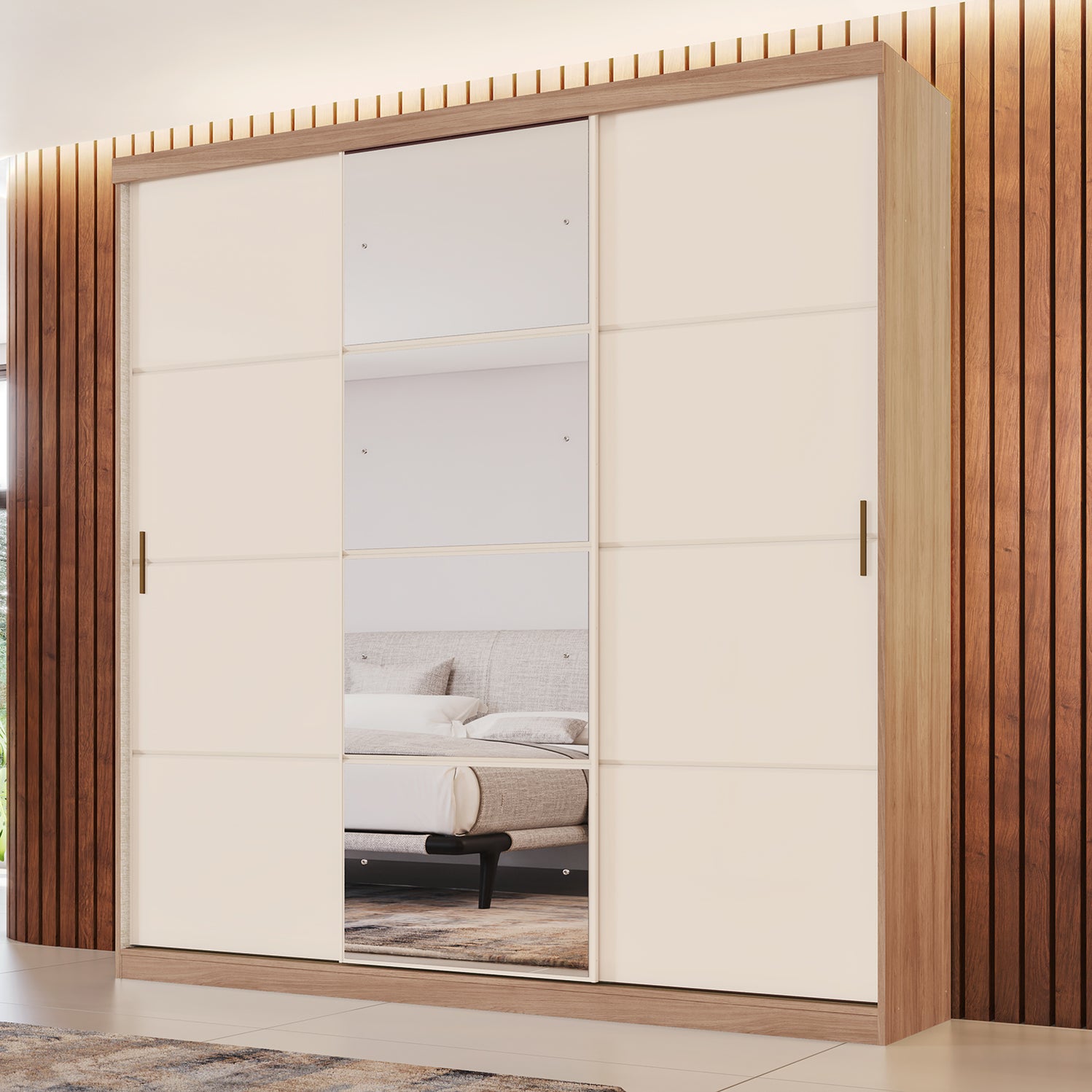 Ropero Halli Natural, Off White — Muebles Jamar Panamá