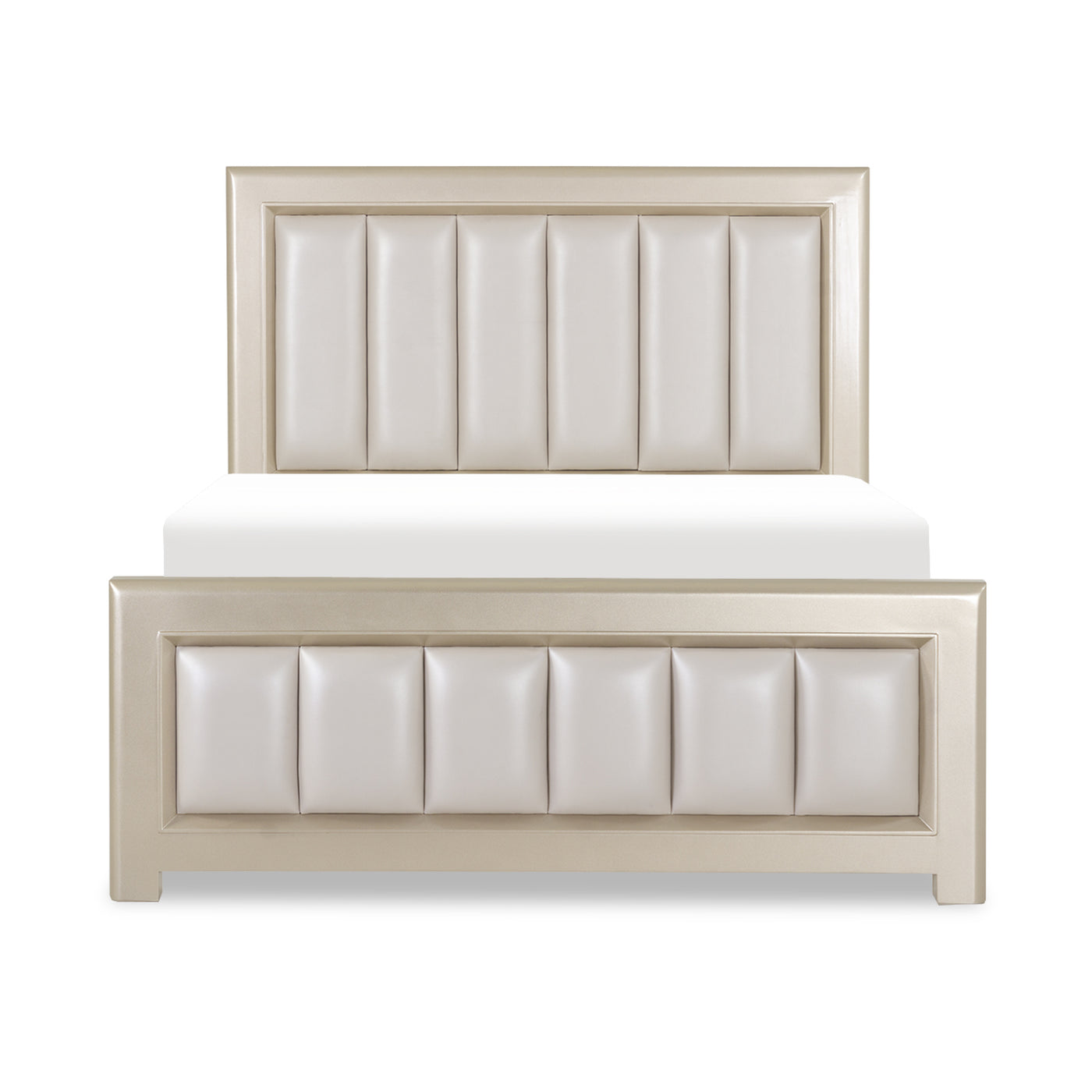 Recámara Full Marbella Perla, Champaña — Muebles Jamar Panamá