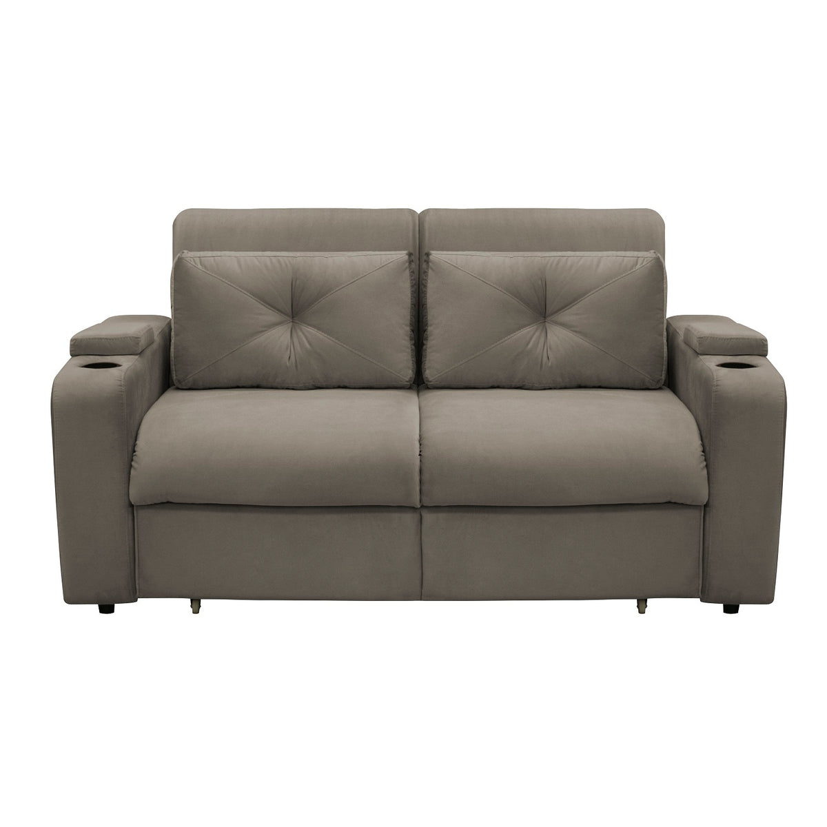 Sofá Cama Boston Velvet London Taupe — Muebles Jamar Panamá