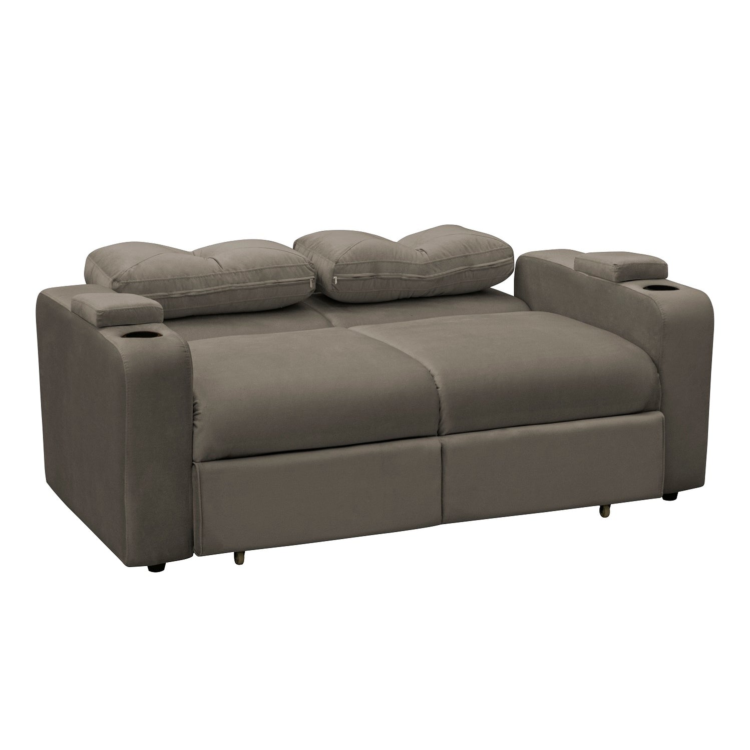 Sofá Cama Boston Velvet London Taupe — Muebles Jamar Panamá