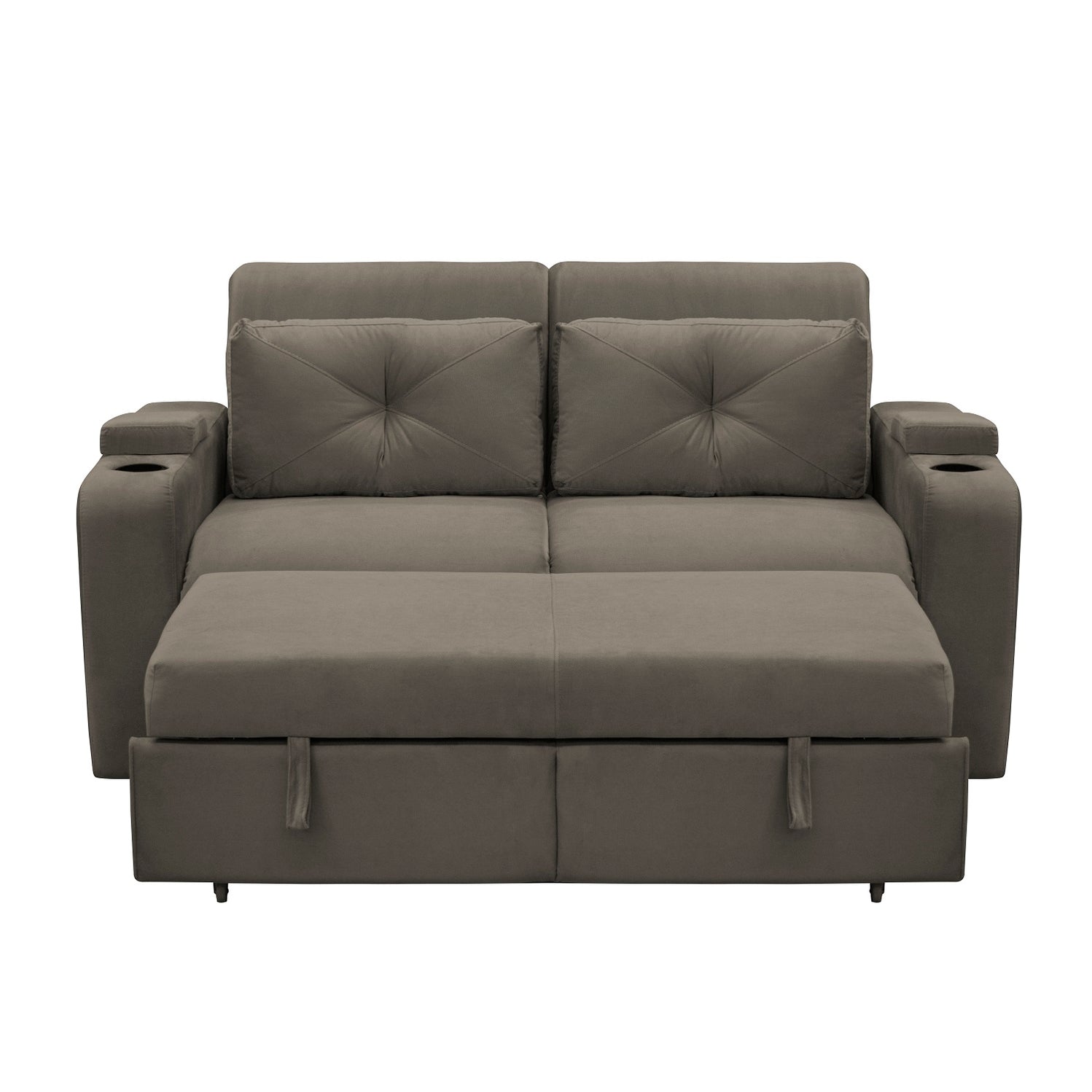 Sofá Cama Boston Velvet London Taupe — Muebles Jamar Panamá