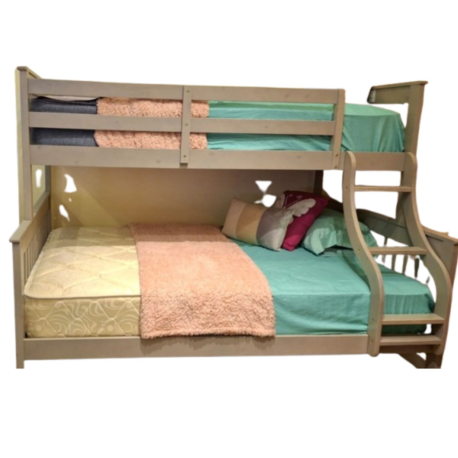 Litera Mixta Twin-Full Alina Gris — Muebles Jamar Panamá