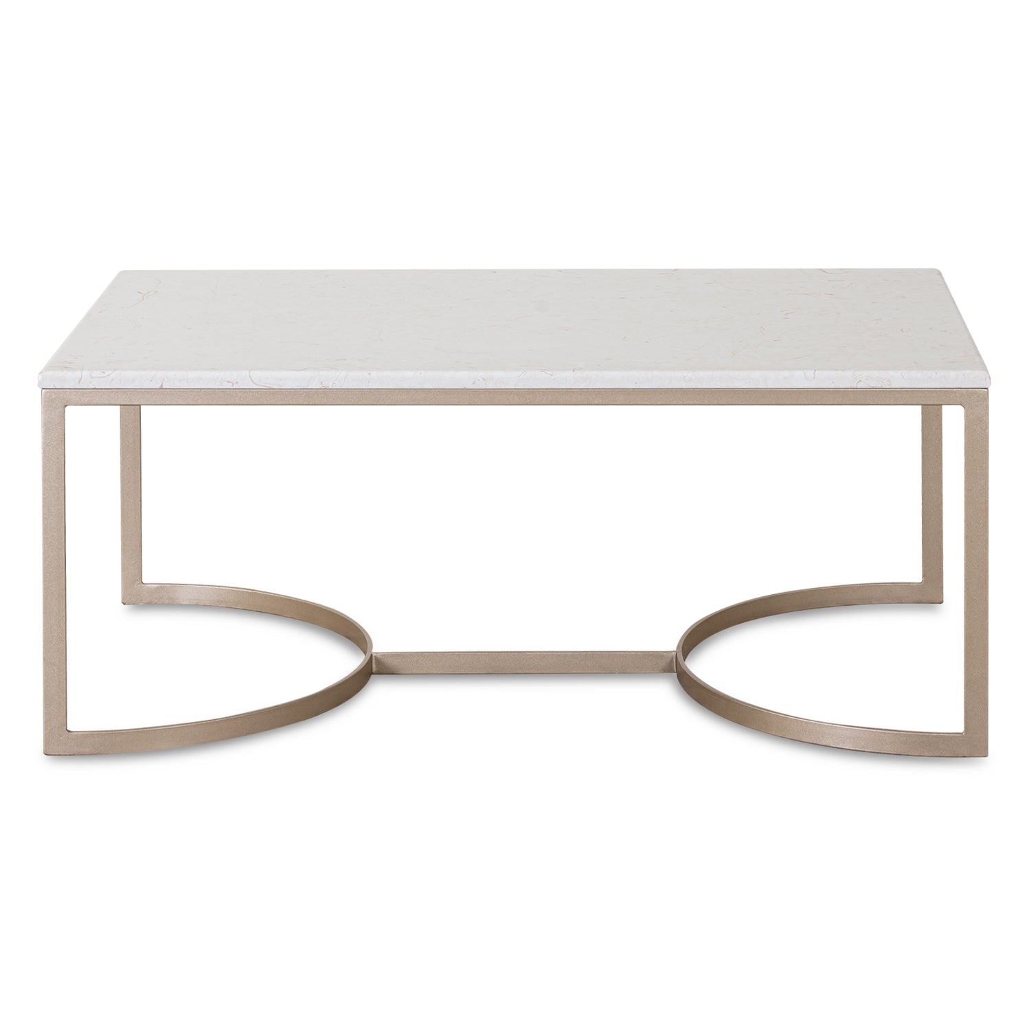 Mesa De Centro Channel Marmolado, Champaña — Muebles Jamar Panamá