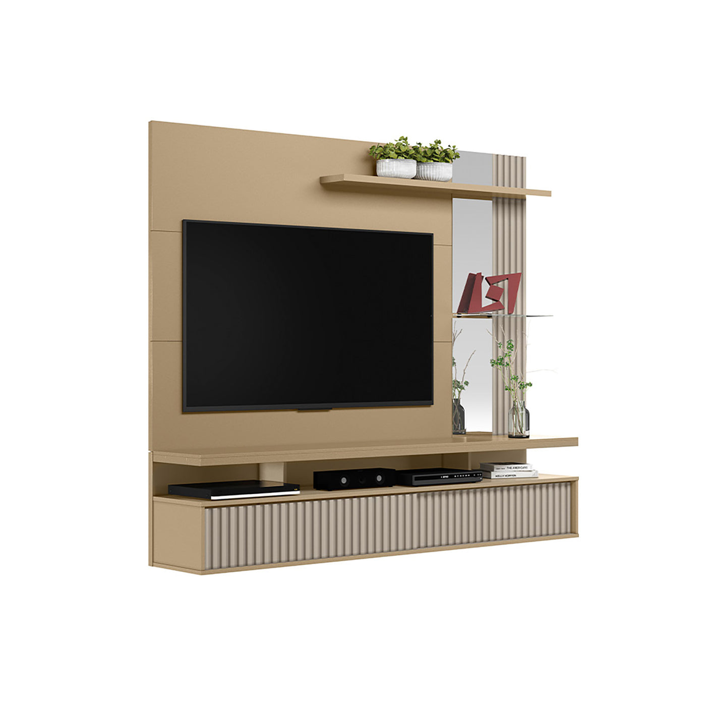 Panel De Tv Denver Champaña, Off White — Muebles Jamar Panamá