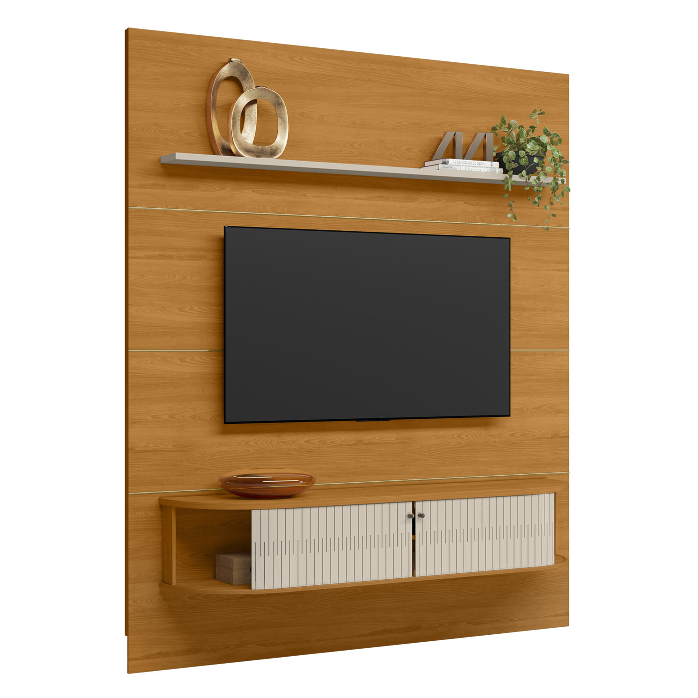 Panel de Tv Amin Natural, Off White — Muebles Jamar Panamá