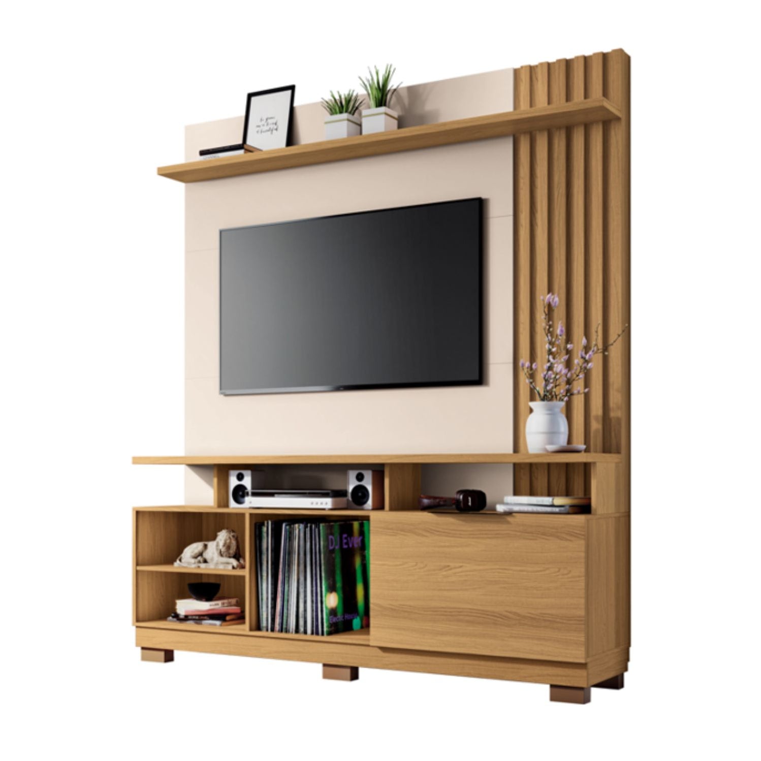 Centro de Entretenimiento Rick Natural, Off White — Muebles Jamar Panamá