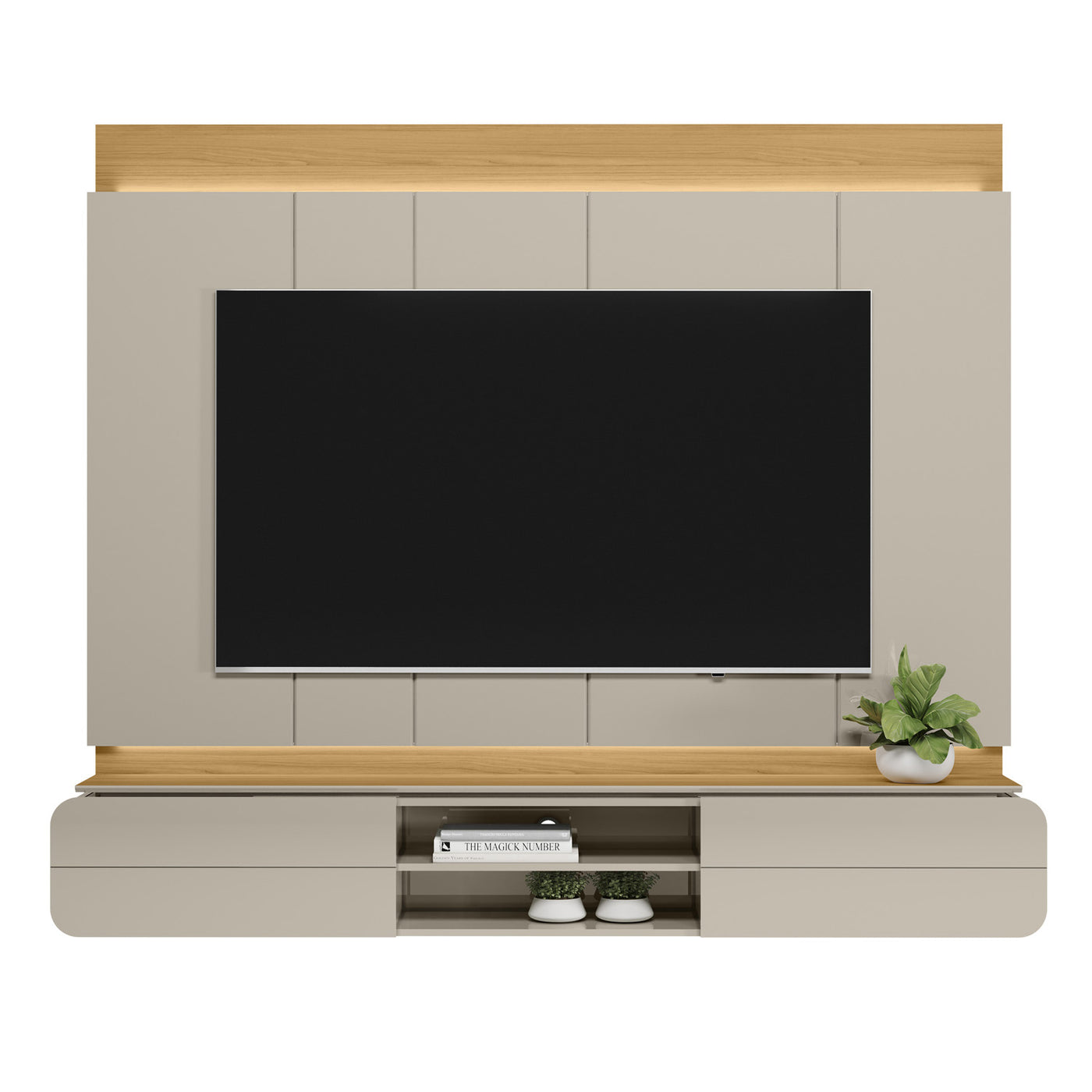 Panel de Tv Zurich Natural, Off White — Muebles Jamar Panamá