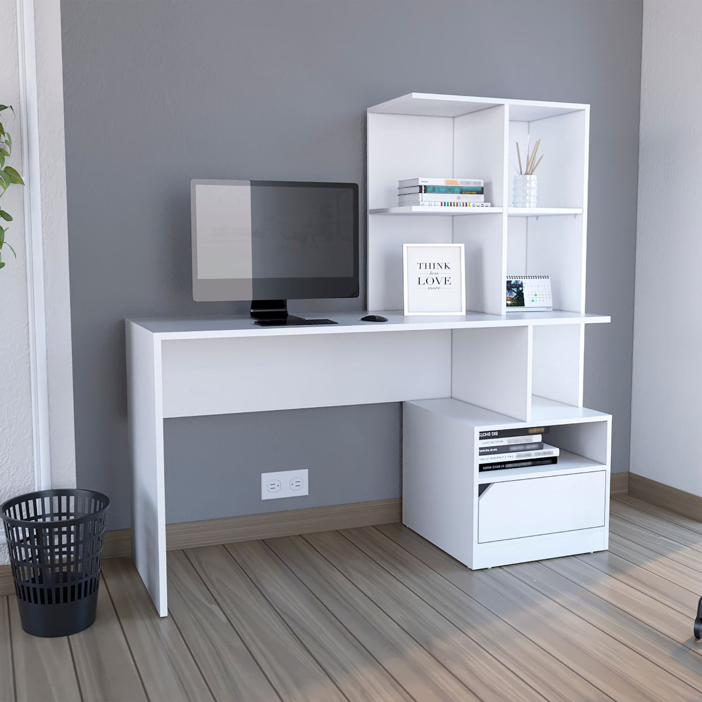 Escritorio Derby Blanco — Muebles Jamar Panamá