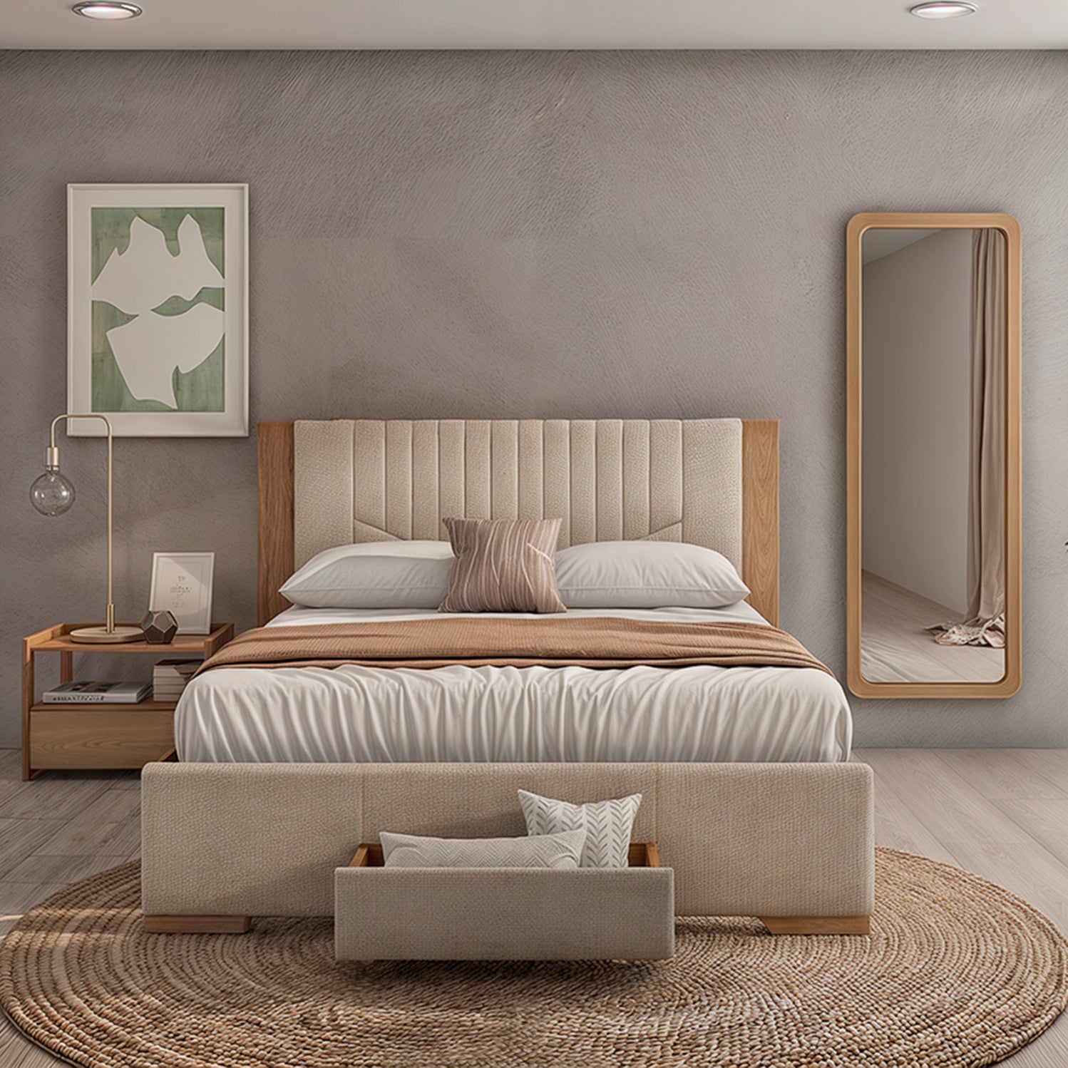 Recámara Full Montinni Marfil, Natural — Muebles Jamar Panamá