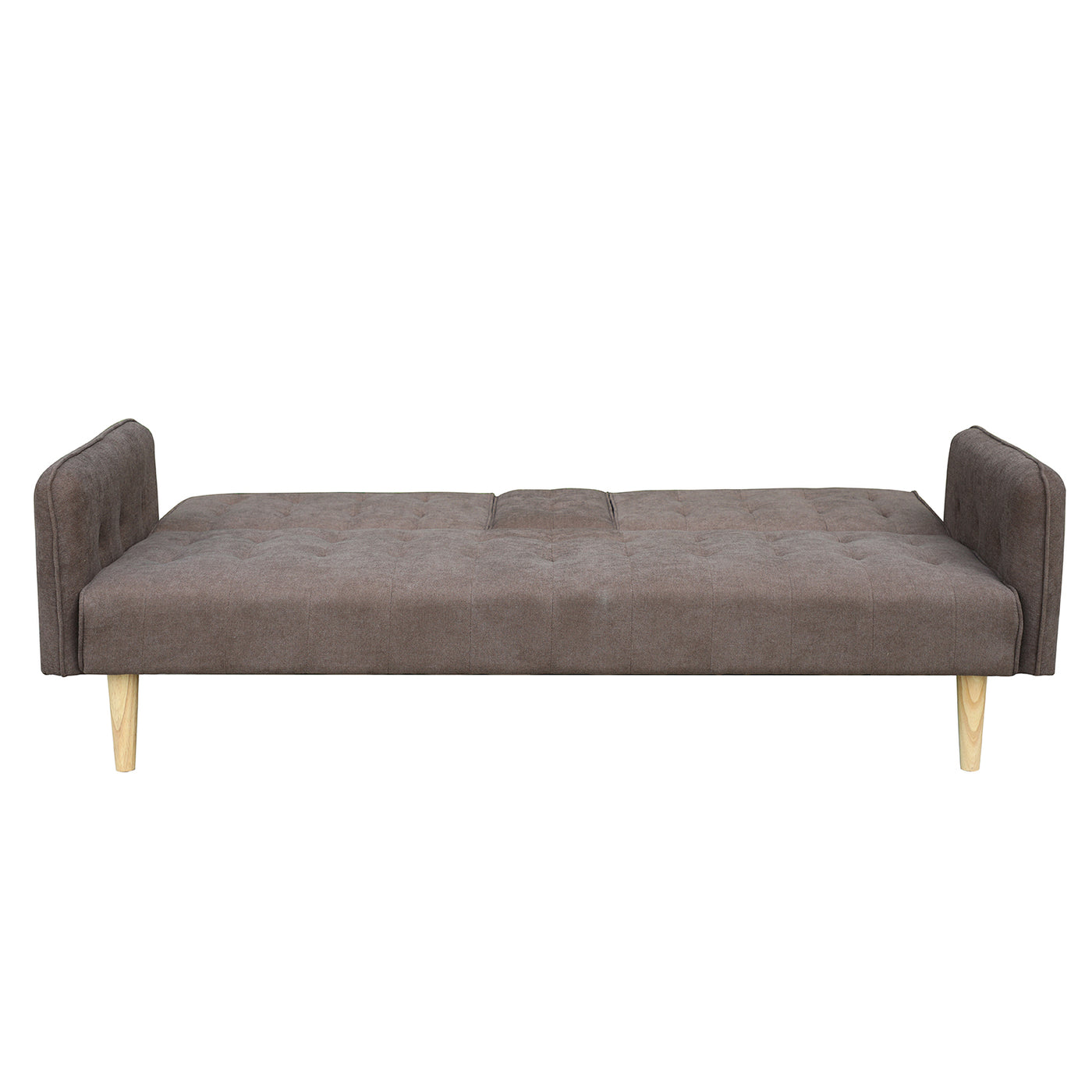 Sofá Cama Agnes Microfibra Chocolate, Natural — Muebles Jamar Panamá