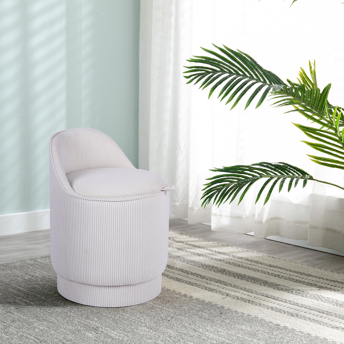 Puff Pauly Velvet Beige — Muebles Jamar Panamá
