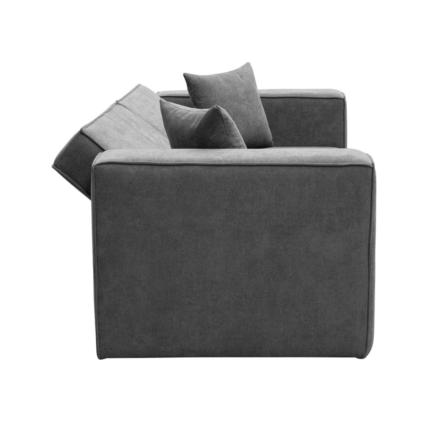 Sofá Cama Cox Microfibra Kaazan Plomo, Natural — Muebles Jamar Panamá
