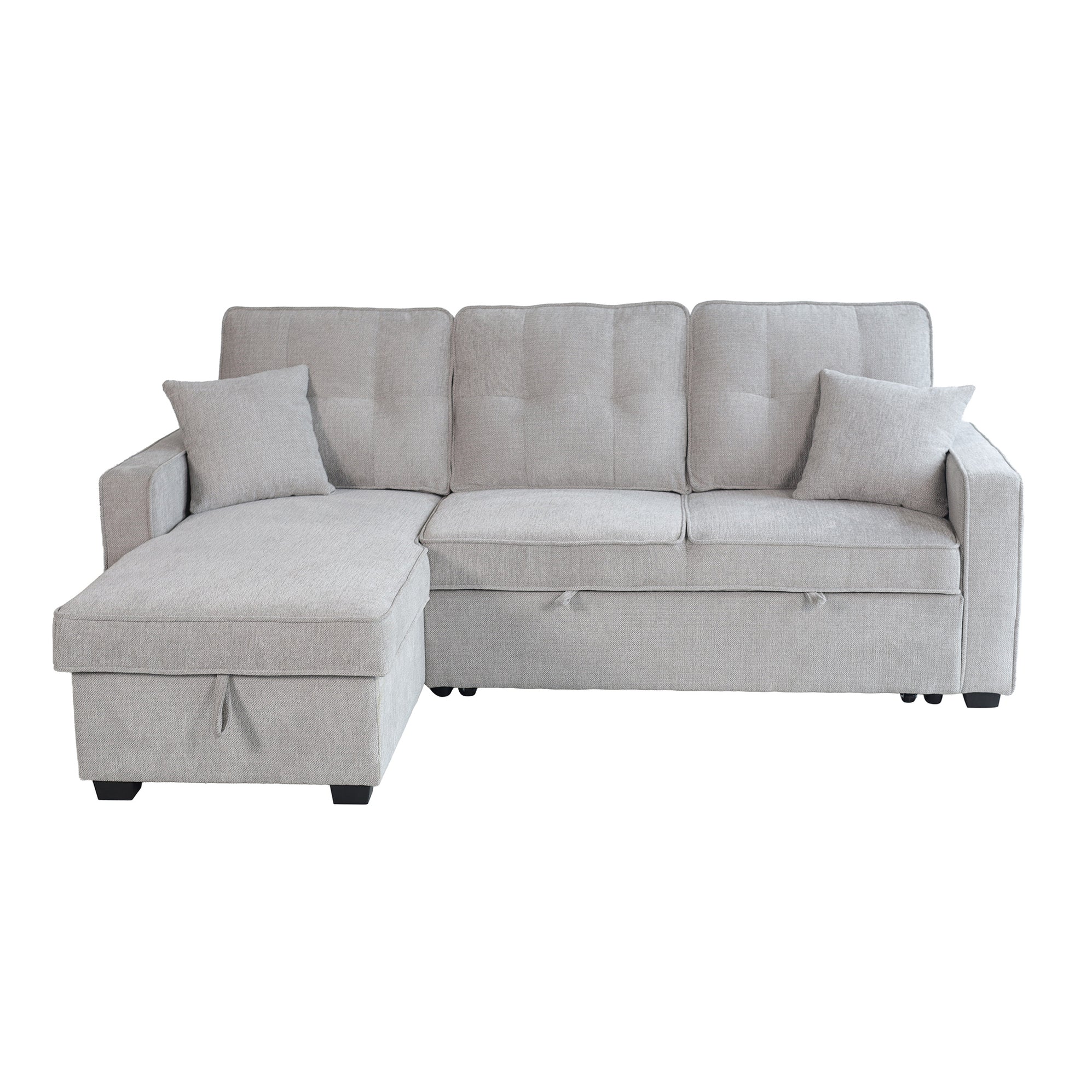 Sala Rinconera Molly Microfibra Gris Claro — Muebles Jamar Panamá