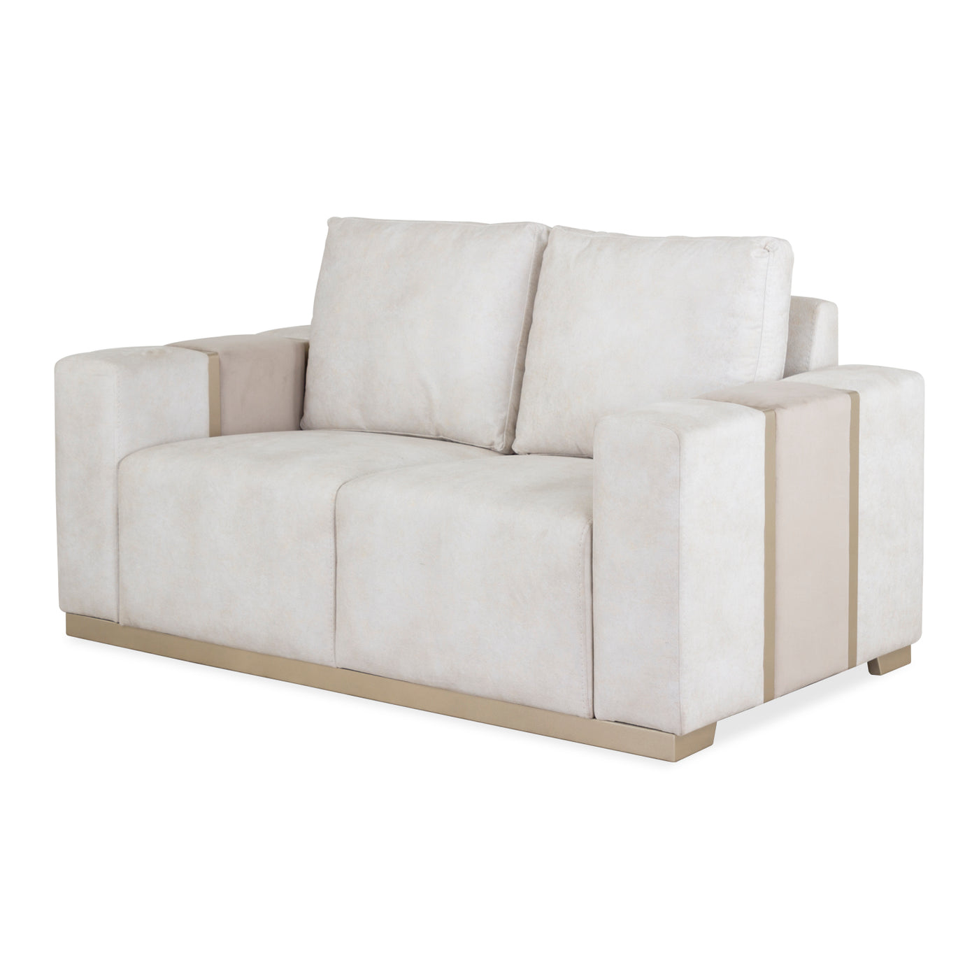 Sofá 2 Ptos Berlin Atlas Beige Champaña — Muebles Jamar Panamá
