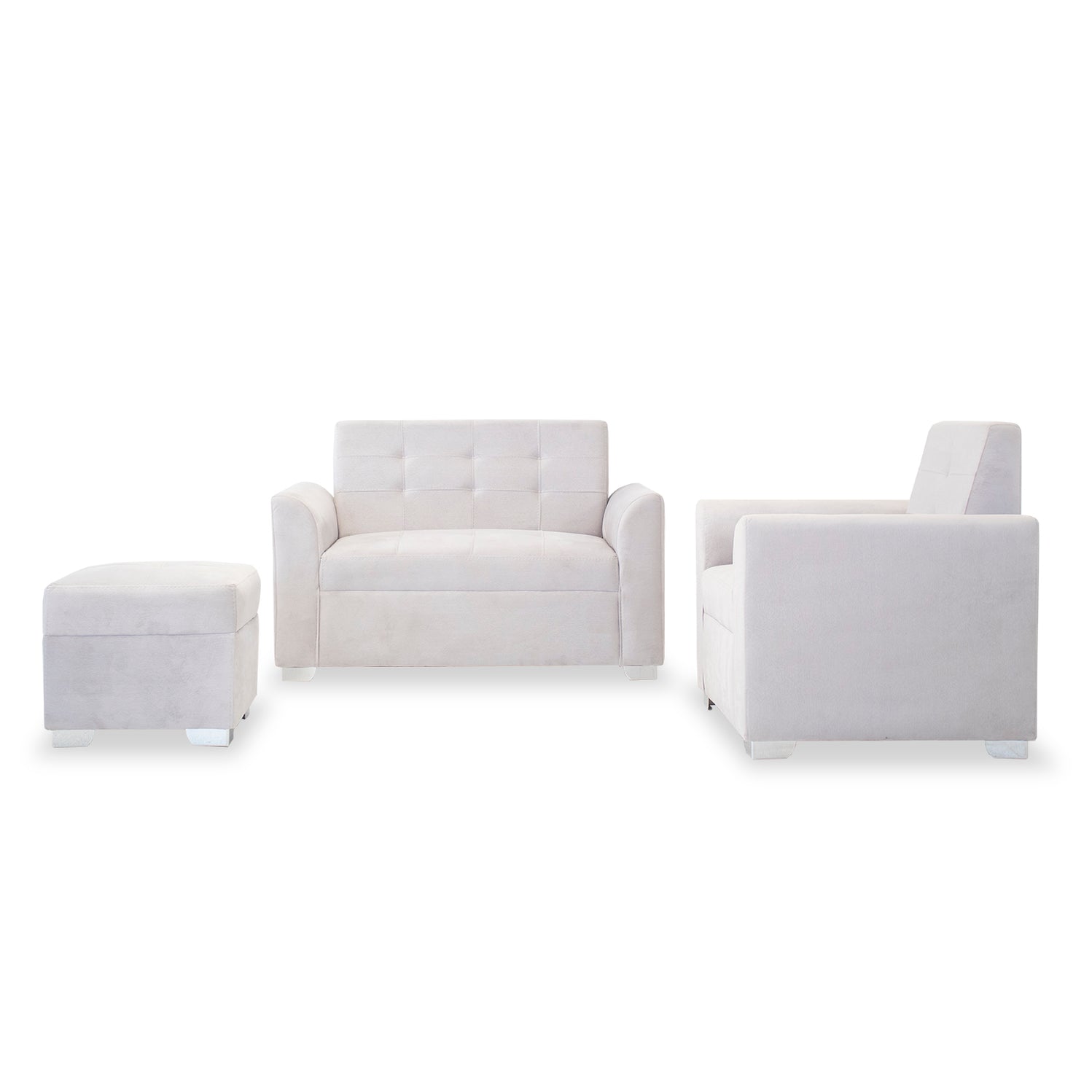 Sala Modular Bruce Microfibra Malaya Gris — Muebles Jamar Panamá