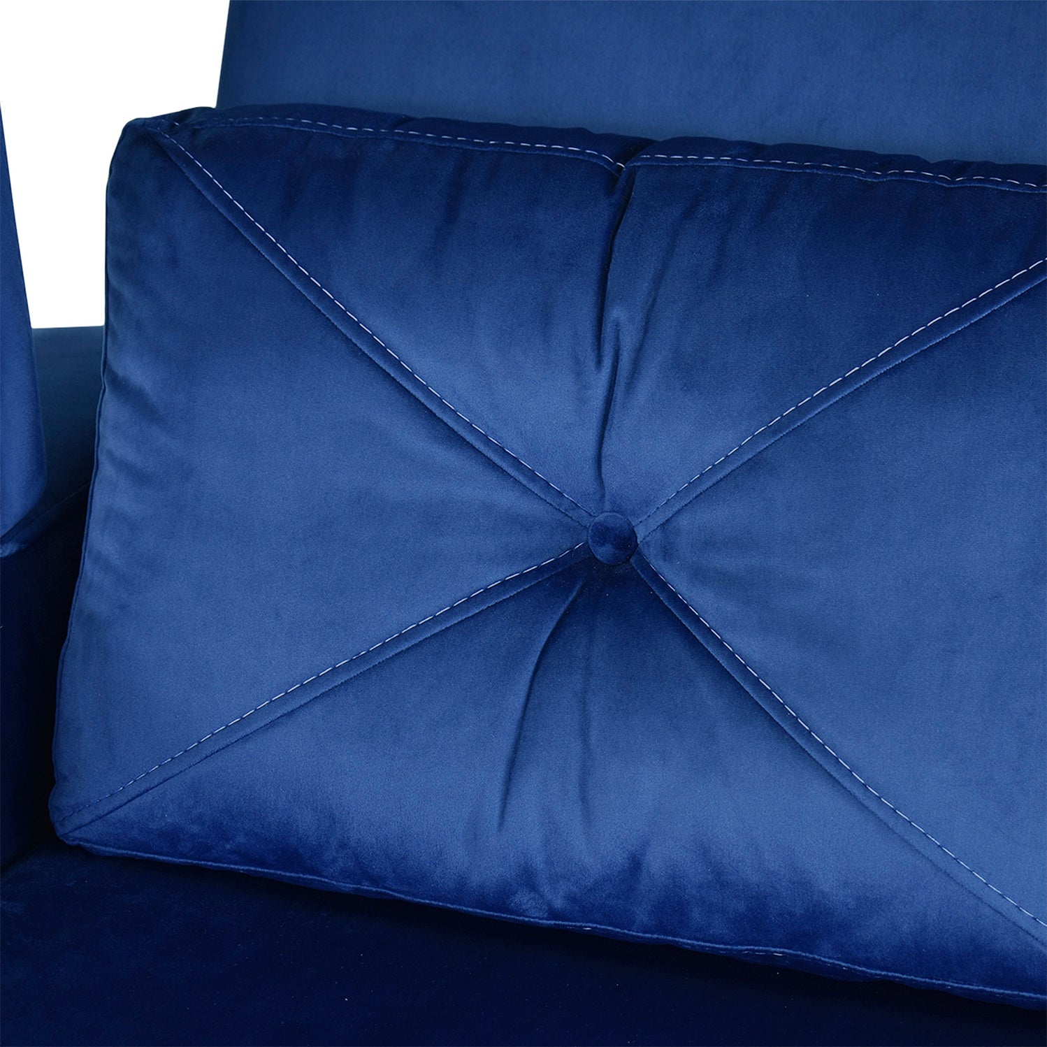 Sofá Cama Boston Velvet Rich Azul — Muebles Jamar Panamá