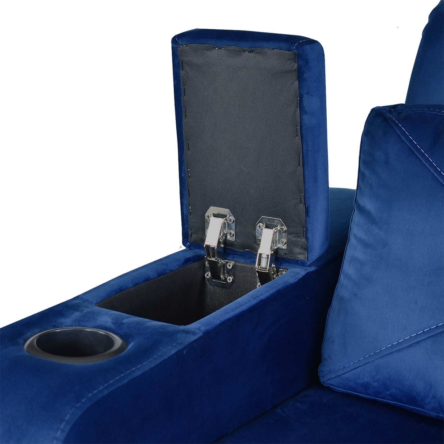 Sofá Cama Boston Velvet Rich Azul — Muebles Jamar Panamá