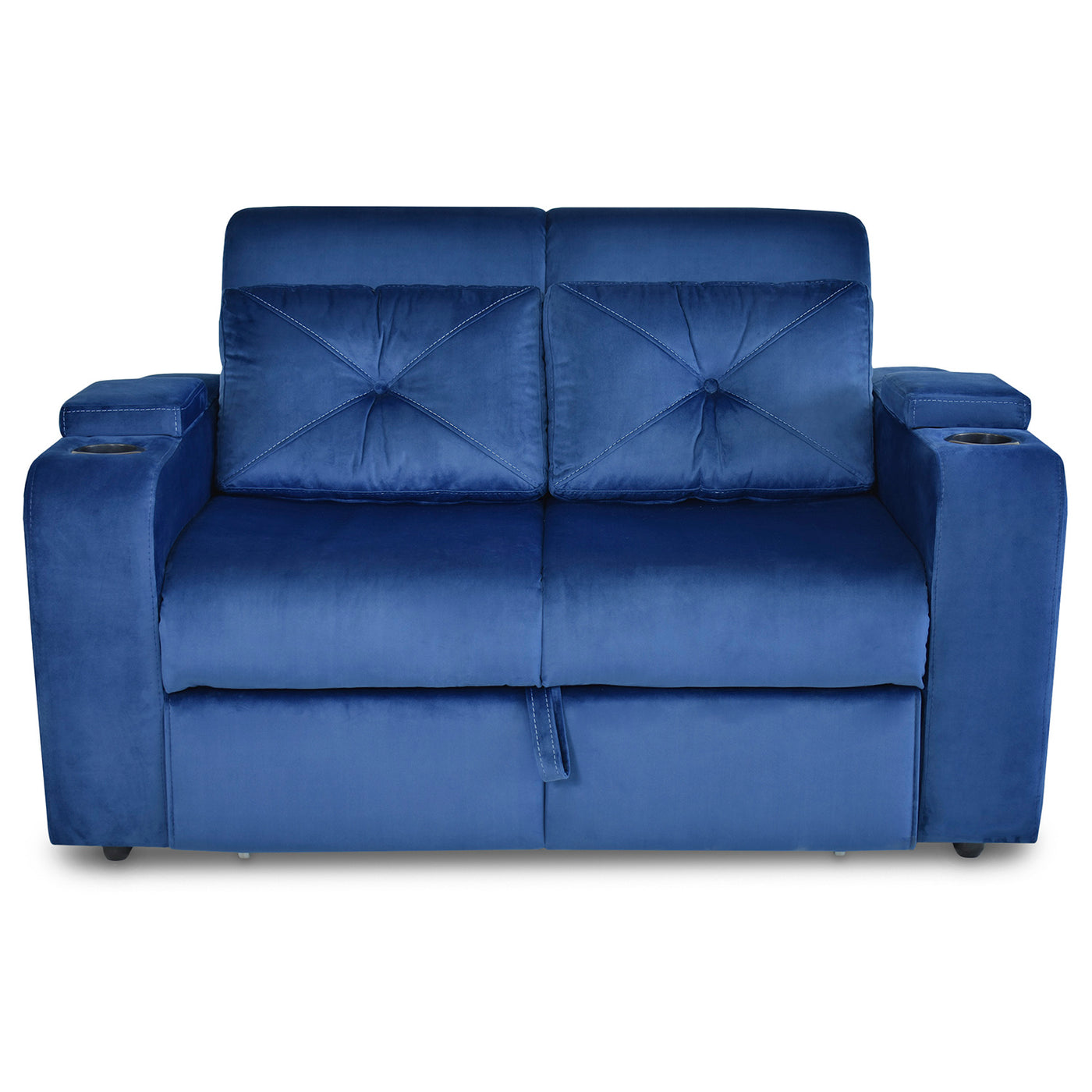 Sofá Cama Boston Velvet Rich Azul — Muebles Jamar Panamá