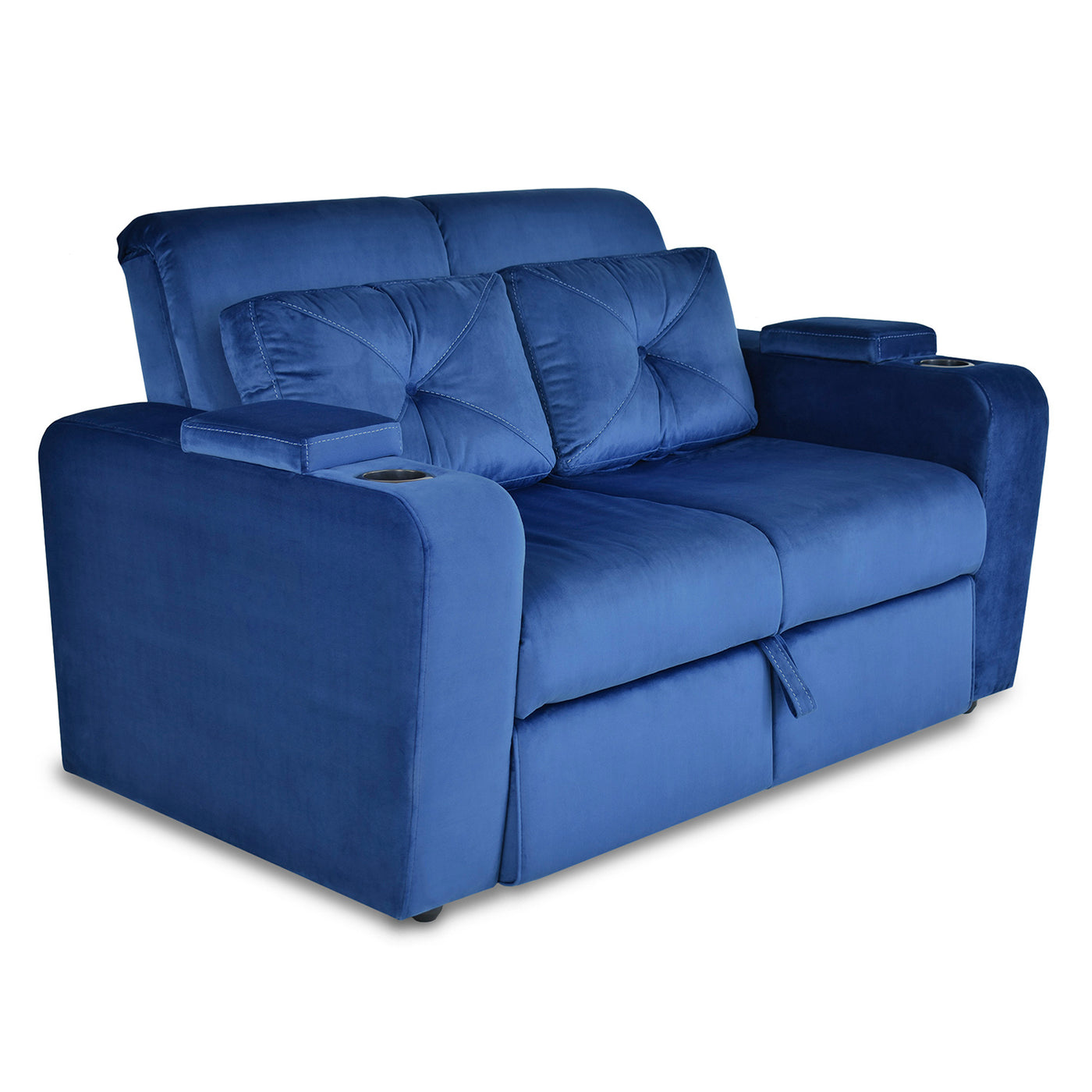 Sofá Cama Boston Velvet Rich Azul — Muebles Jamar Panamá
